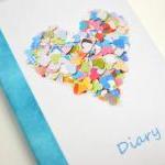 Heart Diary - Handmade Bound Journal, 144 Pages on Luulla