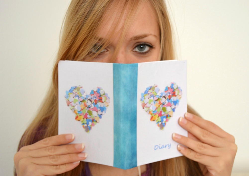 Heart Diary - Handmade Bound Journal, 144 Pages on Luulla
