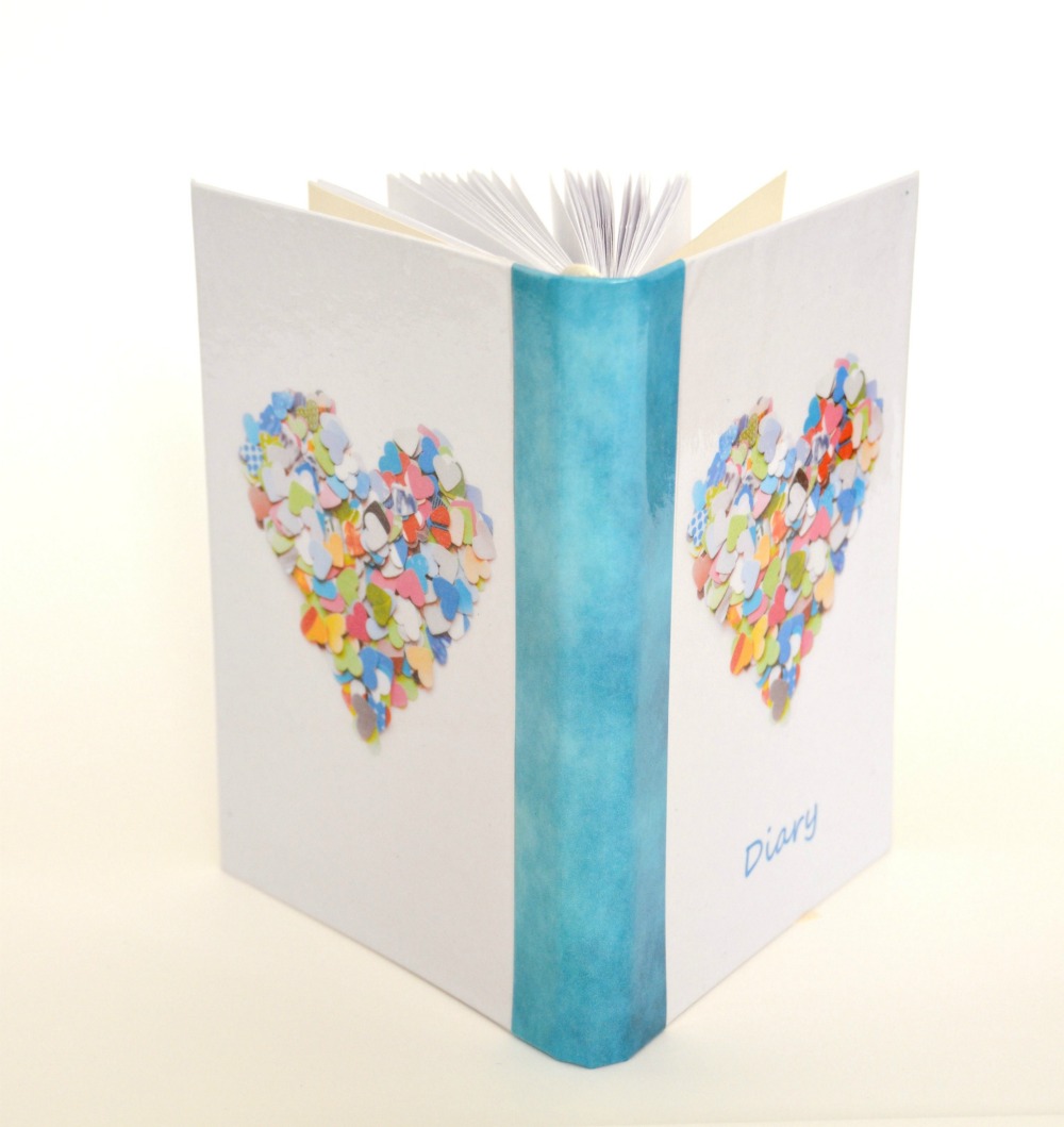 Heart Diary - Handmade Bound Journal, 144 Pages on Luulla