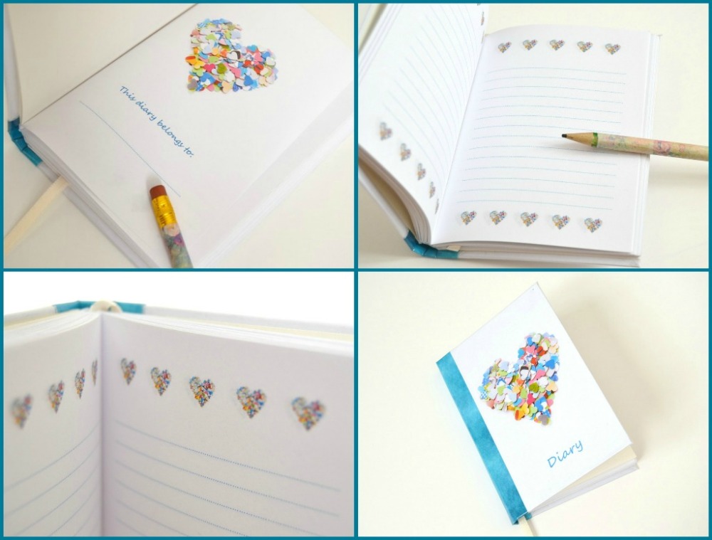 Heart Diary - Handmade Bound Journal, 144 Pages on Luulla